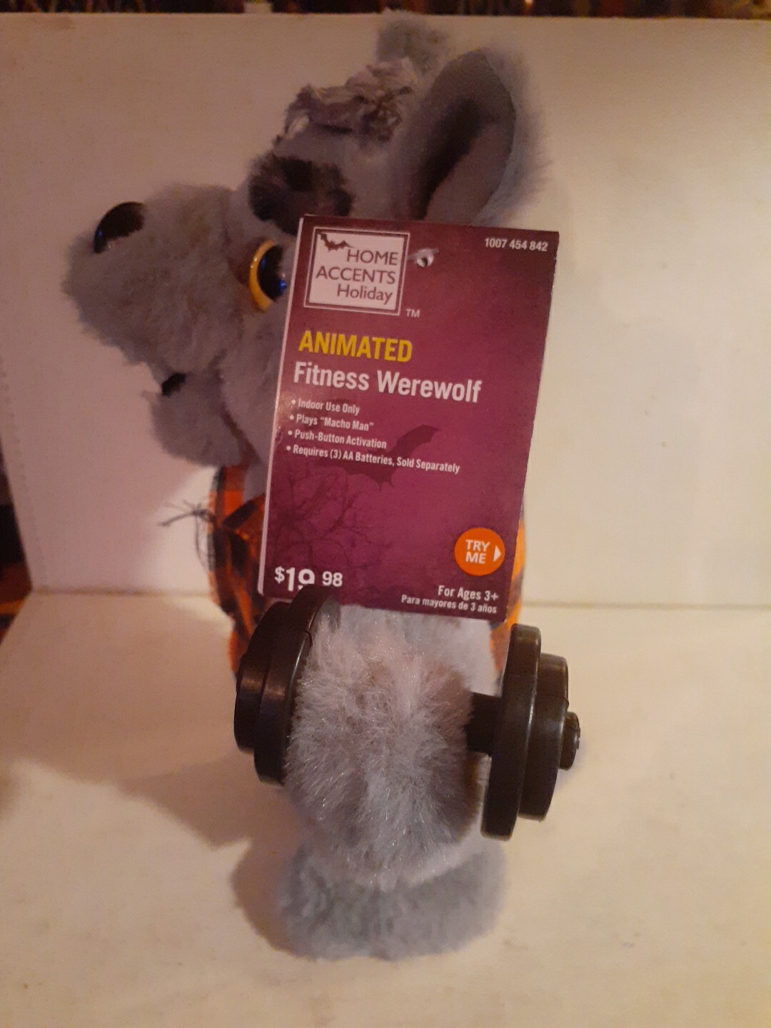 Gemmy 12" Halloween Fitness Werewolf Dances Sings 'Macho Man' Animated ...