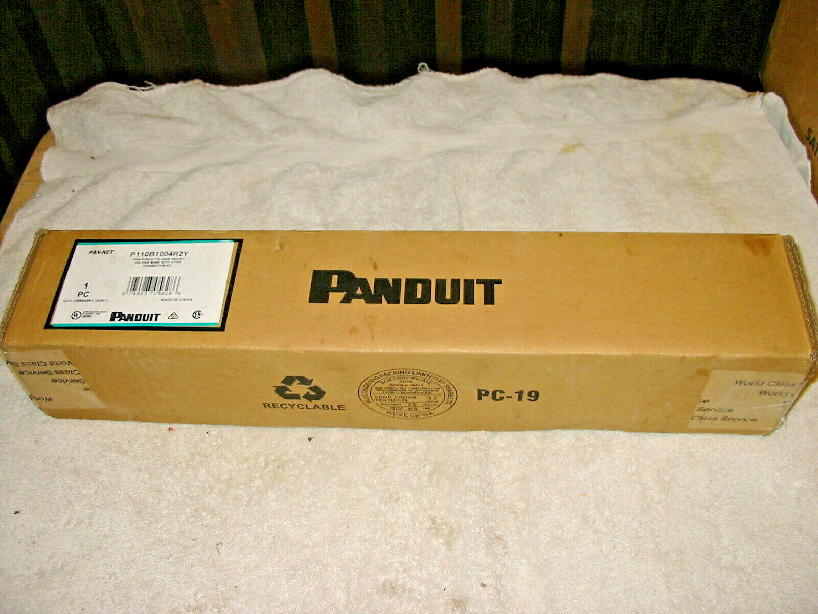 NEW Panduit P110B1004R2Y Pan-Punch 110 Rack Mount 200 Pair Base-4 Pair ...