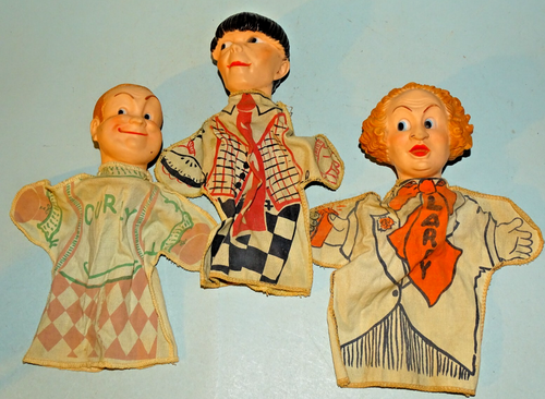 SET OF 3 THREE STOOGES PUPPETS... LARRY, MOE AND CURLY... IDEAL 1959 | eBay