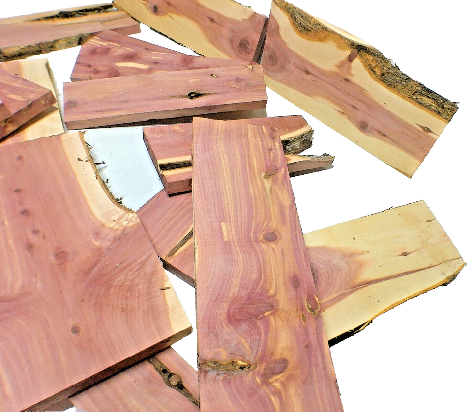 10lbs Red Cedar Wood Milled Kiln Dry Scrap Lumber Cut Drop Pieces SHIPs ...