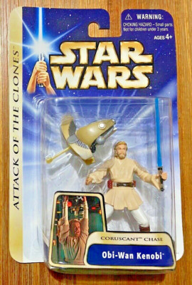 OBI-WAN KENOBI Star Wars Attack of the Clones Coruscant Chase Figure | eBay