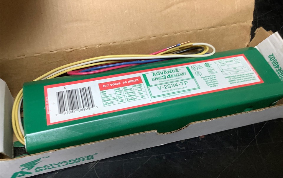 Lot of 5 Advance Ballasts V-2S34-TP Rapid Start Ballasts | eBay
