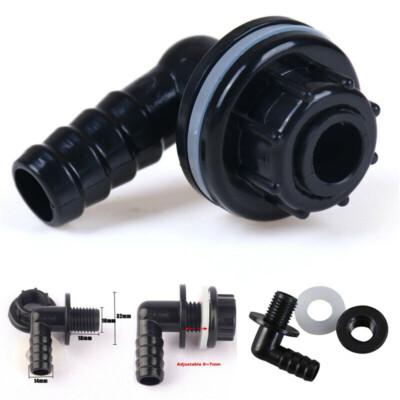Black Elbow Connector Water Tank Outlet Connector Water Tank 3/8" To ...
