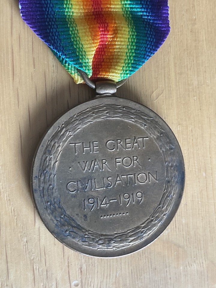 WW1 British Army Victory Medal Sgt Mitchell E Surrey Reg KIA 1917 ...