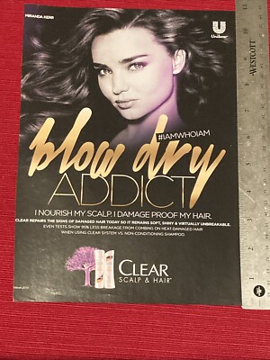 Actress Miranda Kerr for Clear Scalp & Hair 2014 Print Ad | eBay