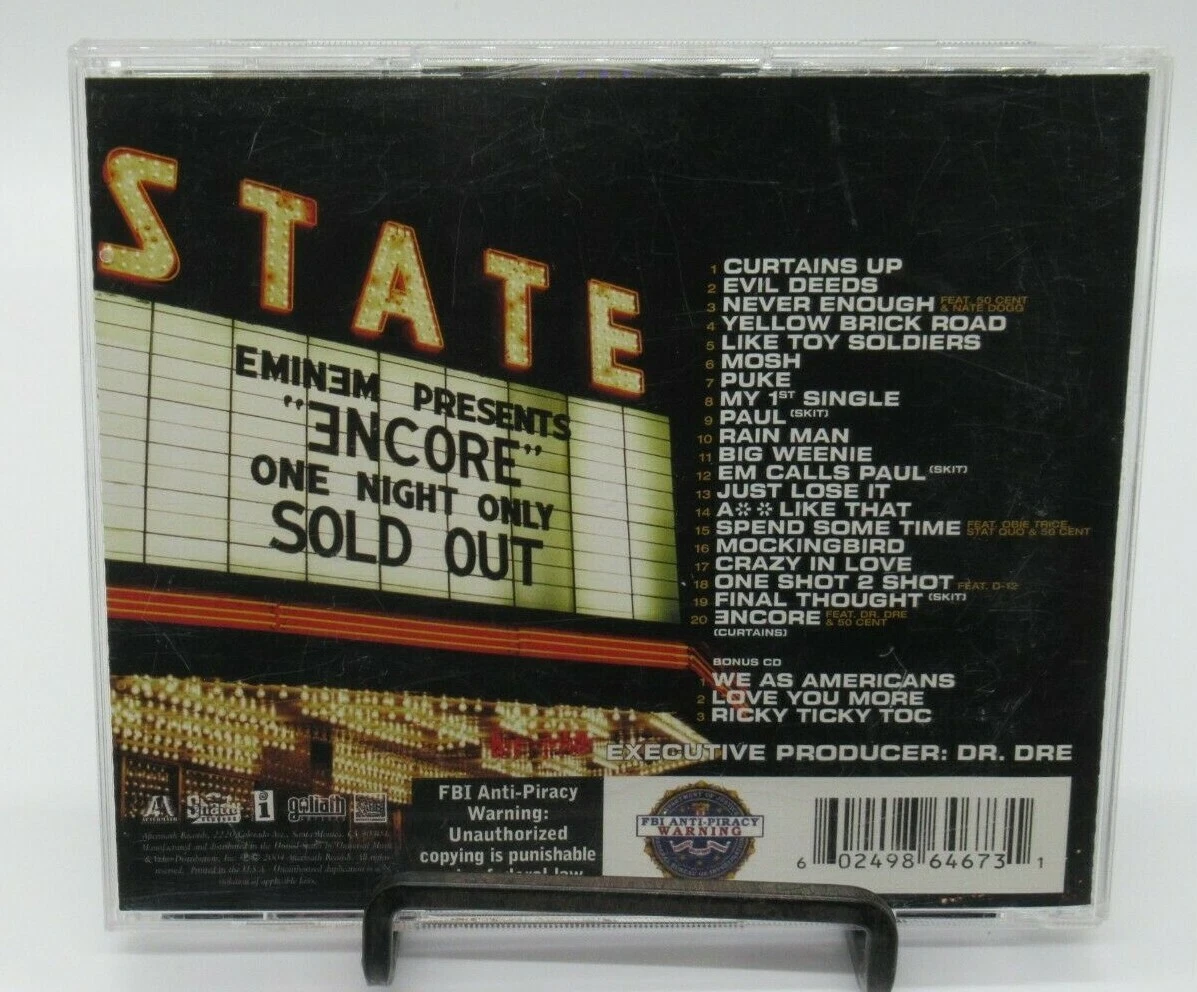 Eminem Encore Bonus Cd
