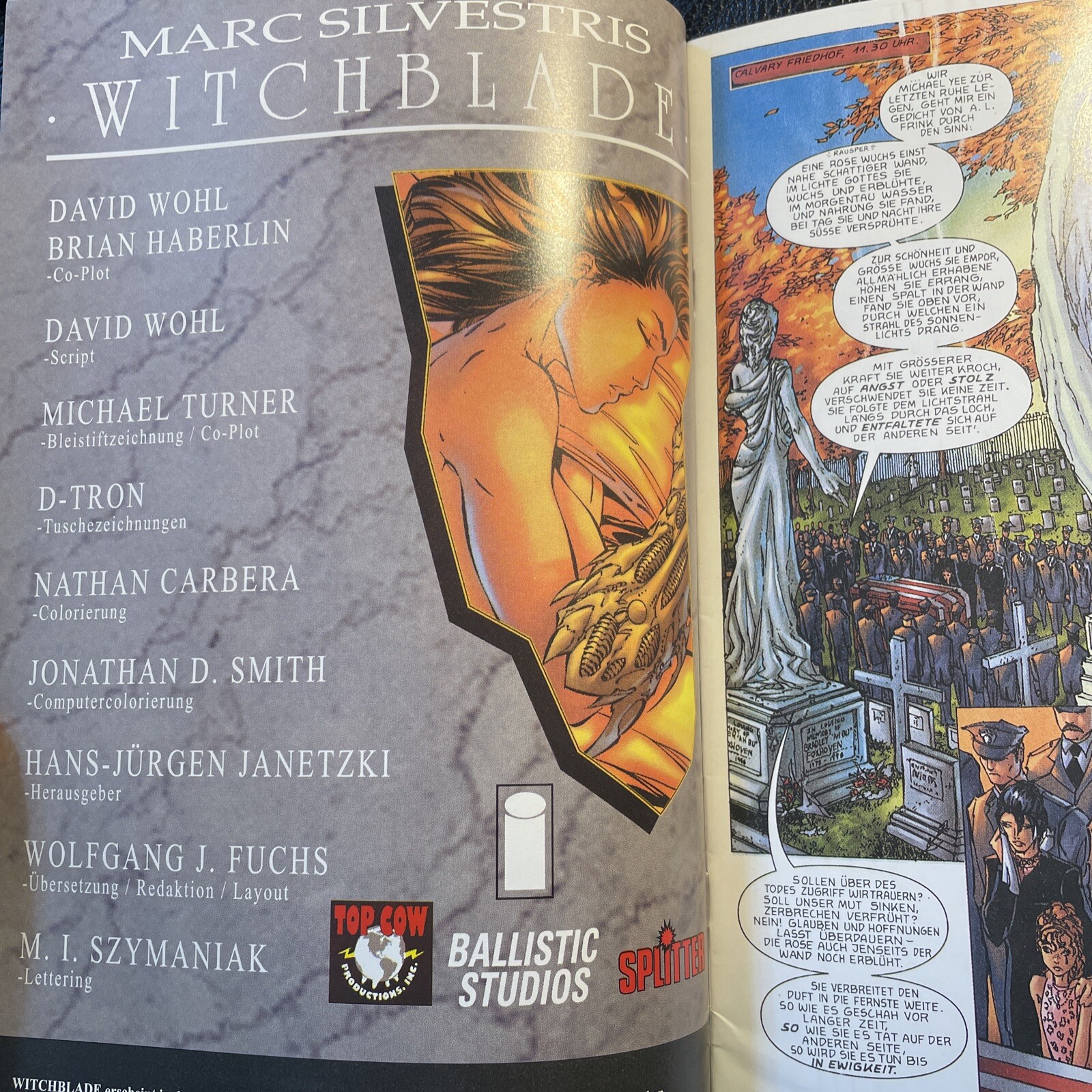 Comic Witchblade Cover Nr. 6/1996/Top Sammlerstück/wie neu.Korrekt ...