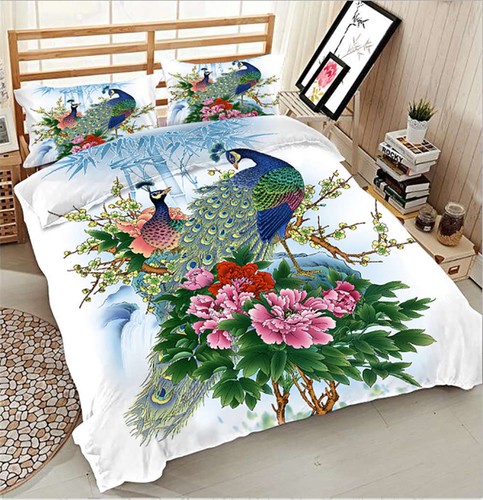 Beautiful Peacock 3D Printing Duvet Quilt Doona Covers Pillow Case ...
