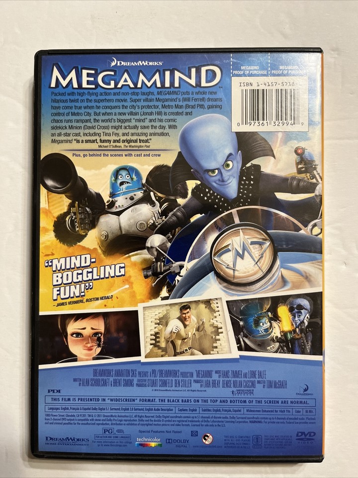 Megamind (DVD, 2011) No Booklet 97361329963 | eBay