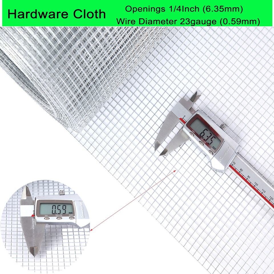 Hardware Cloth 1/2in &1/4in Welded Wire Mesh Chicken Coop Duck Snake ...