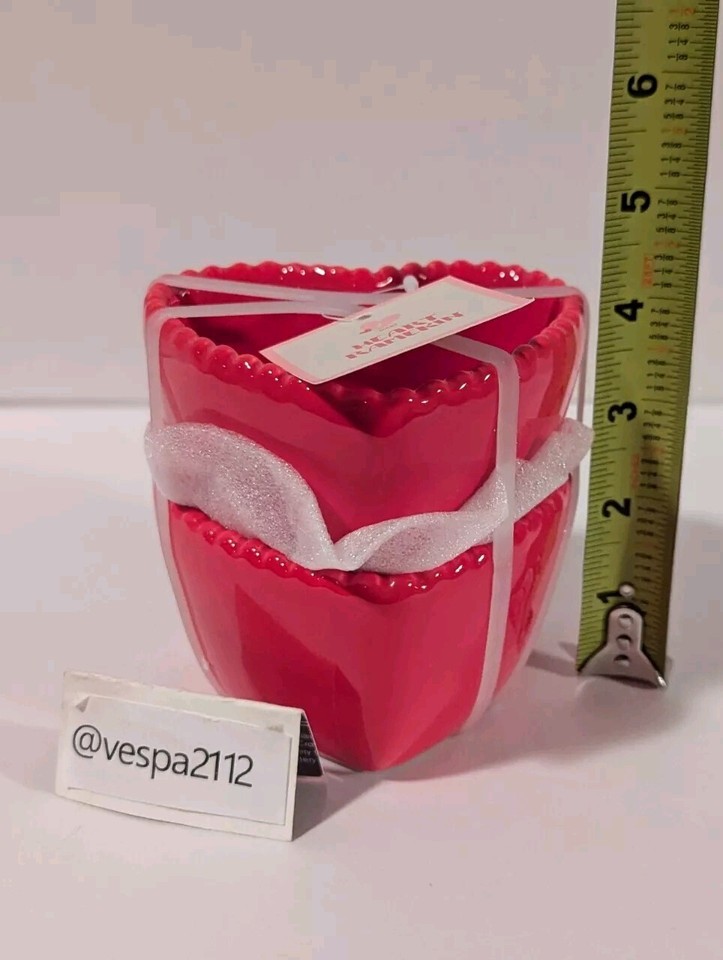 Target Bullseye Playground Valentines Heart Shaped Ramekin Red Ceramic ...