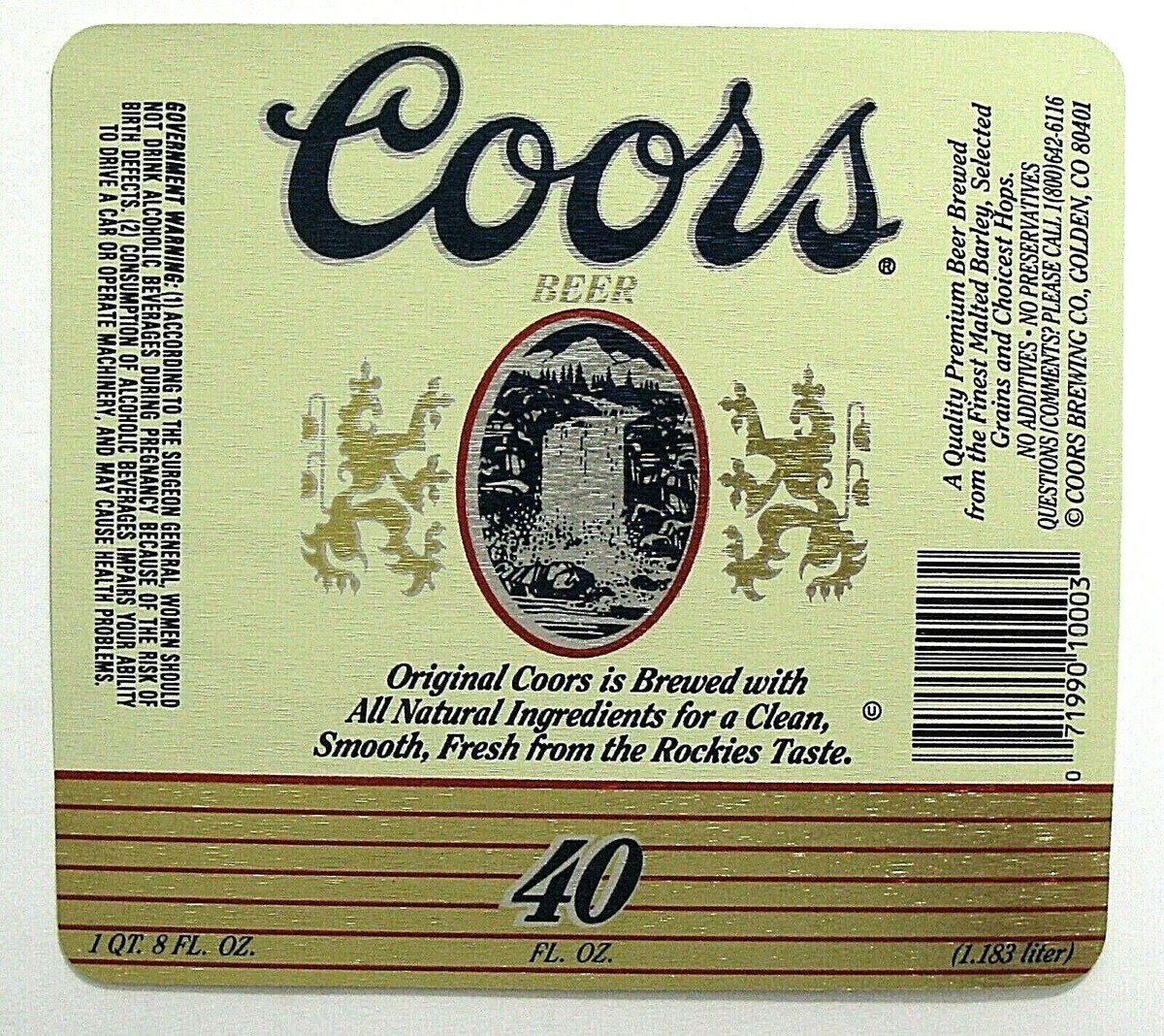 Coors Beer Labels Now