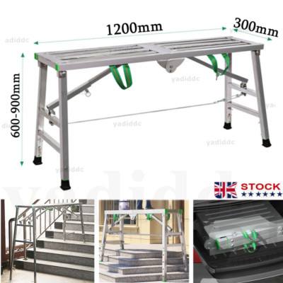 Plasterers working Folding Adjustable Work Platform Hop Up 60CM-90CM ...