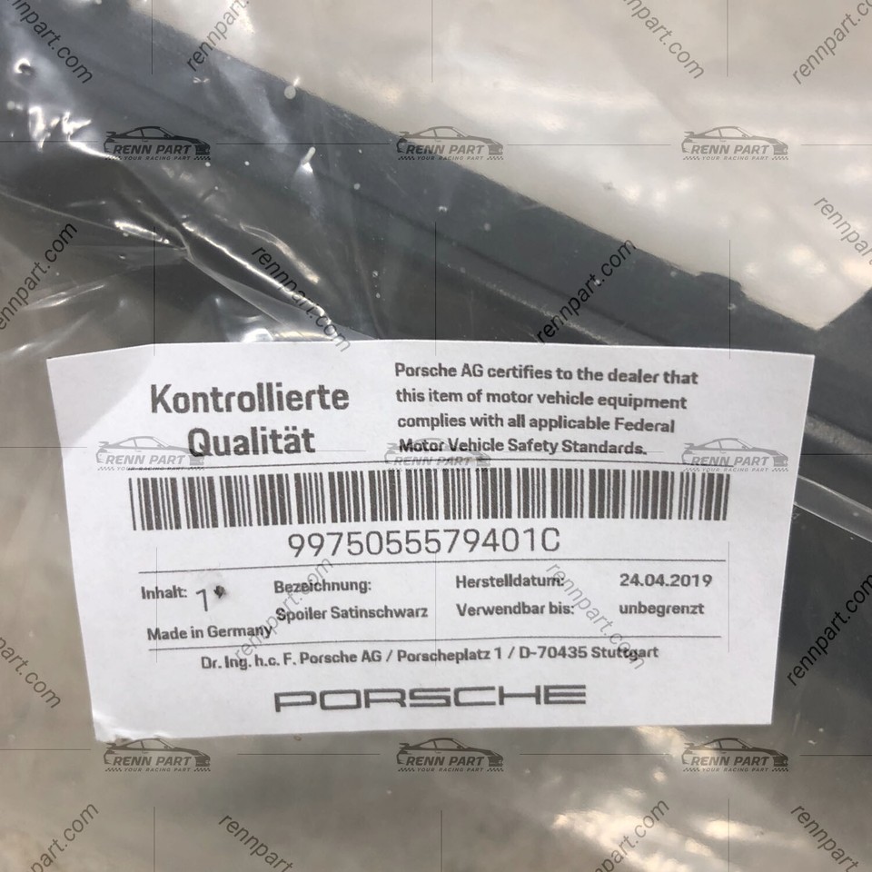 2010-2011 Porsche 997.2 GT3 GT3 Spoiler Satin Black Splitter Air Dam ...