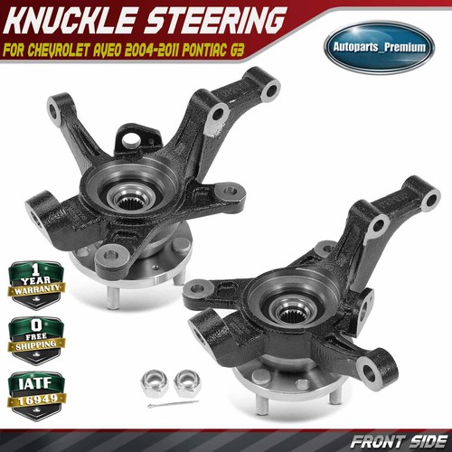 2x Front LH & RH Steering Knuckle Assembly for Chevrolet Aveo Aveo5 ...