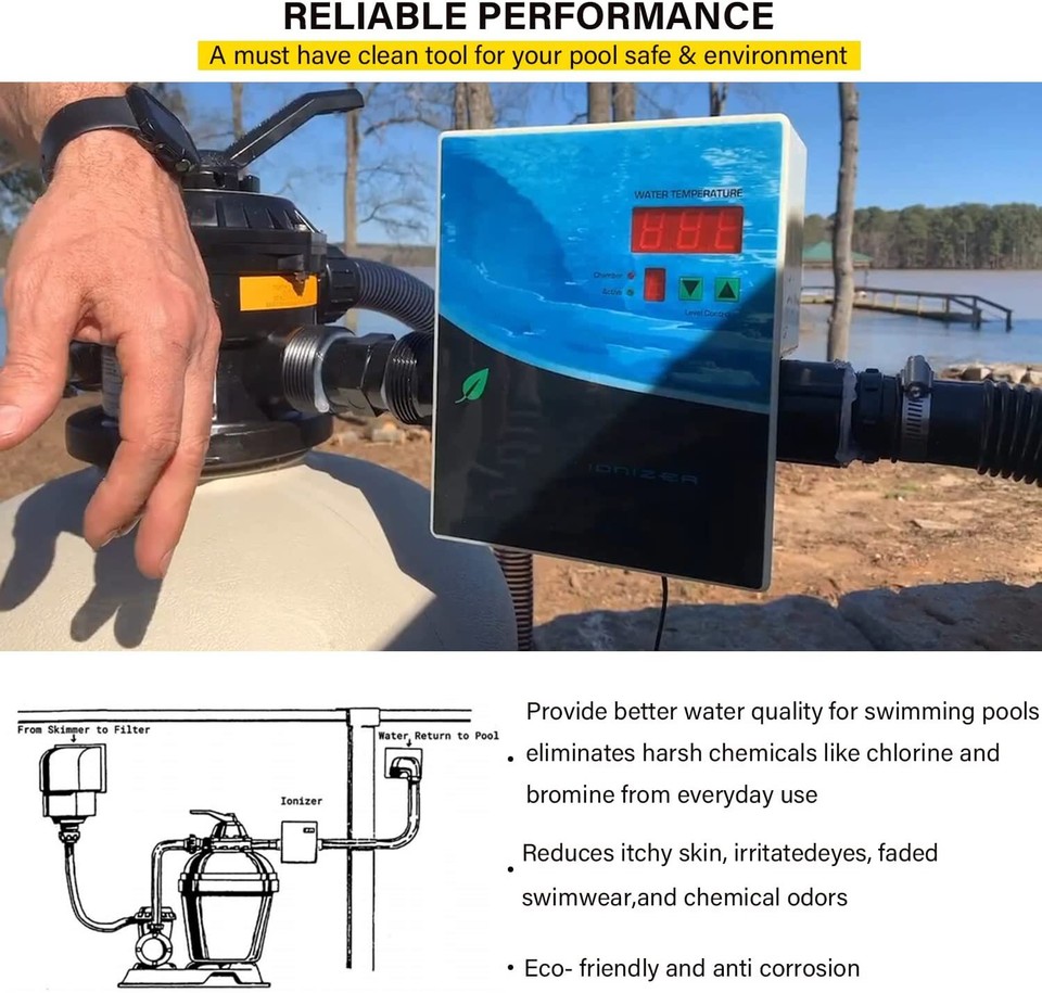 Pool Ionizer Complete Swimming Pool Care Sanitation System Tool | eBay