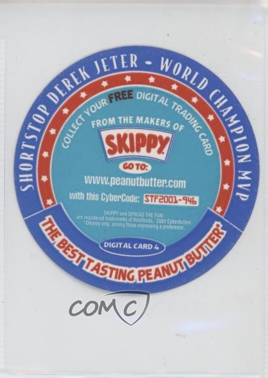 2001 CyberAction Skippy Peanut Butter Derek Jeter Discs Derek Jeter #4 ...