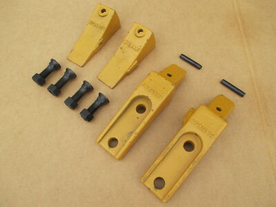 2 BUCKET TEETH + ADAPTER + HARDWARE FOR PART 14J3732 3F5108 4K0367 ...