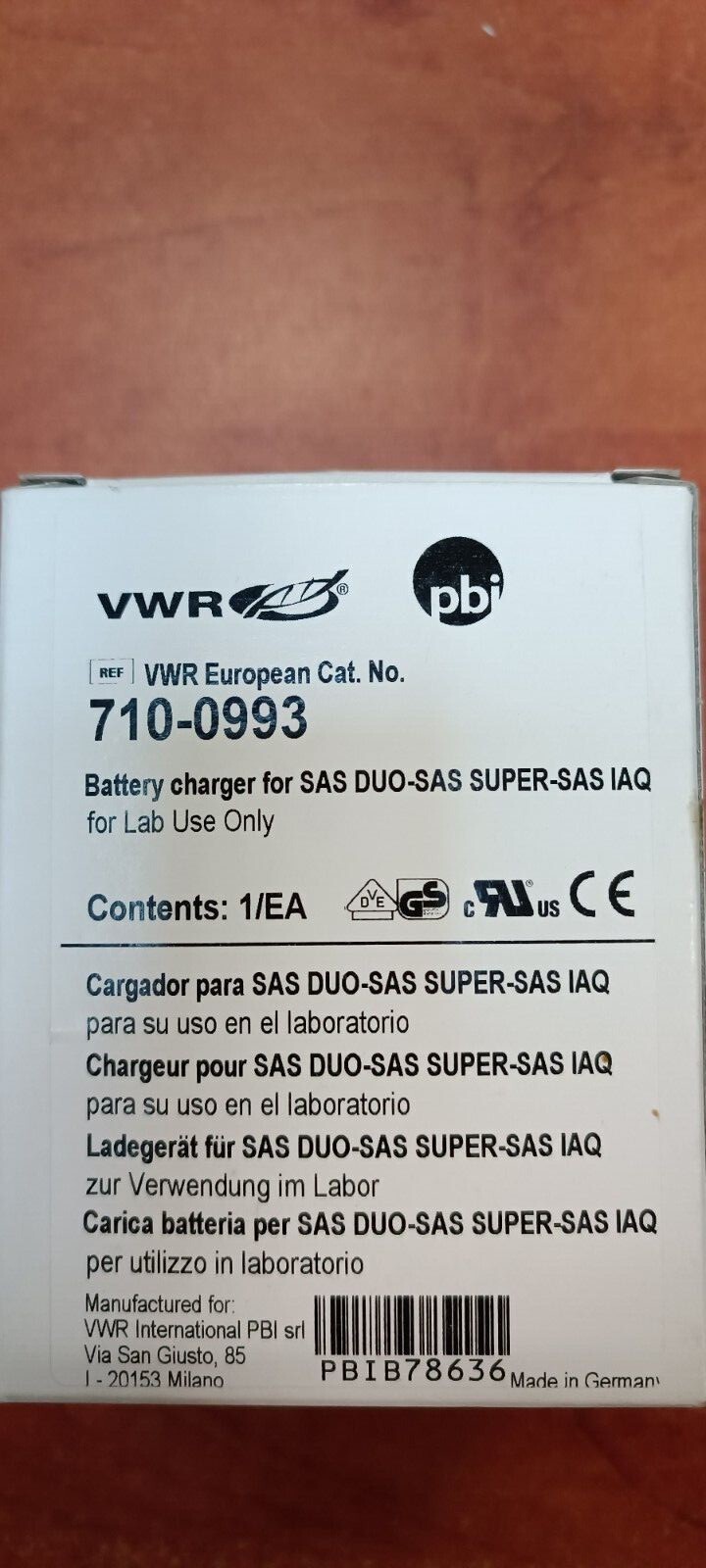 VWR PBI SAS Super IAQ 100 Petri plate Air Sampler accesories 710-0919 ...