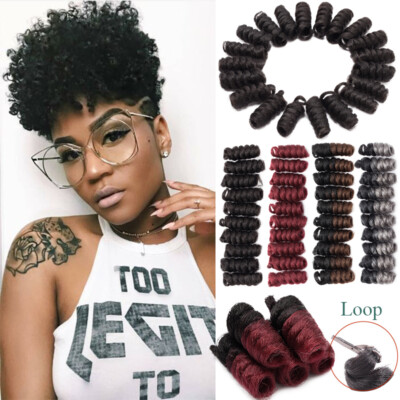 Bounce Crochet Short Twist Braids Hair Extension Curly Wand Jumpy Wand ...