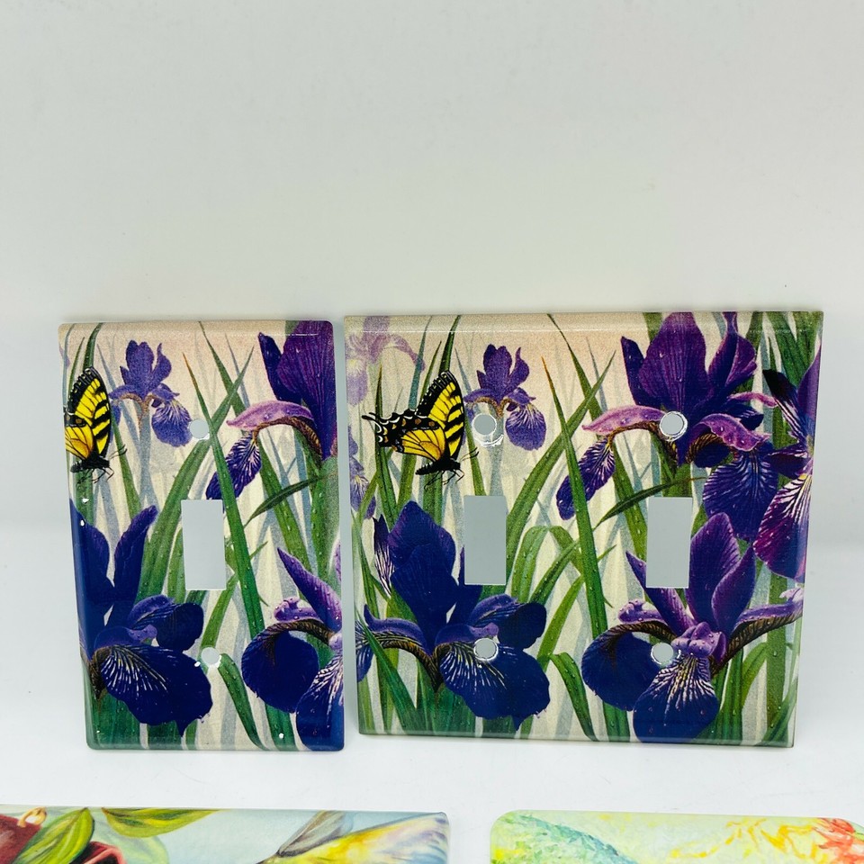 Mulberry Light Switch Cover Hummingbird Flowers & 4 Total Plug Cottage Core | eBay