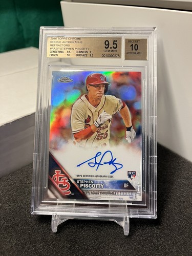 Stephen Piscotty 2016 Topps Chrome RA-SP rookie refractor autograph BGS ...