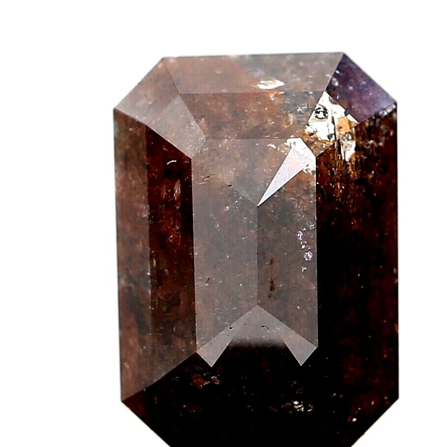 Natural Loose Diamond 5.68tcw Grayish Red Sparkling Emerald Step Cut ...