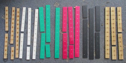 4 Wargame Rulers Measuring Sticks in MDf, oak and Acrylic AOS Warhammer ...