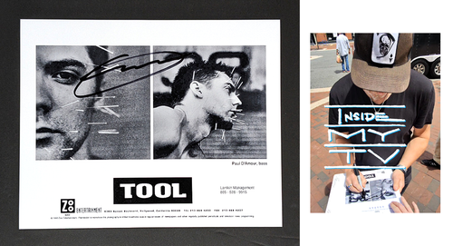 TOOL Paul D'Amour Signed 8x10 PHOTO UNDERTOW band EXACT PROOF COA | eBay