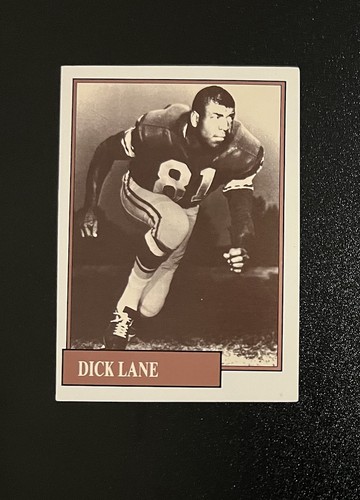 Dick Lane 1991 Lane Homers Cookies Detroit Lions #5 NFL Football Card ...