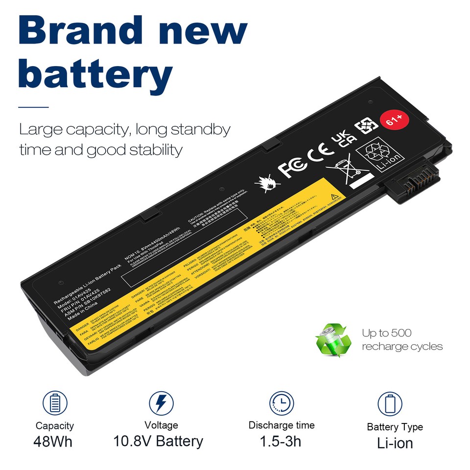 61++ Battery For Lenovo Thinkpad T470 T480 T570 T580 P51s P52s 01AV427 ...