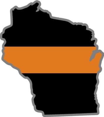 5" Wisconsin WI State Thin ORANGE Line Search and Rescue SAR Decal ...