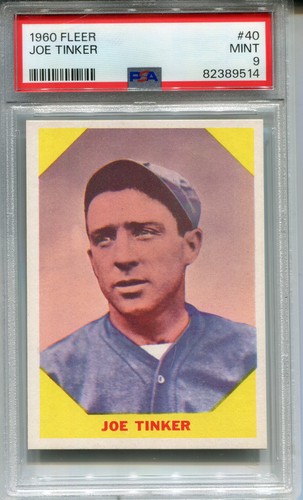 1960 Fleer #40 Joe Tinker PSA 9 MINT Chicago Cubs | eBay
