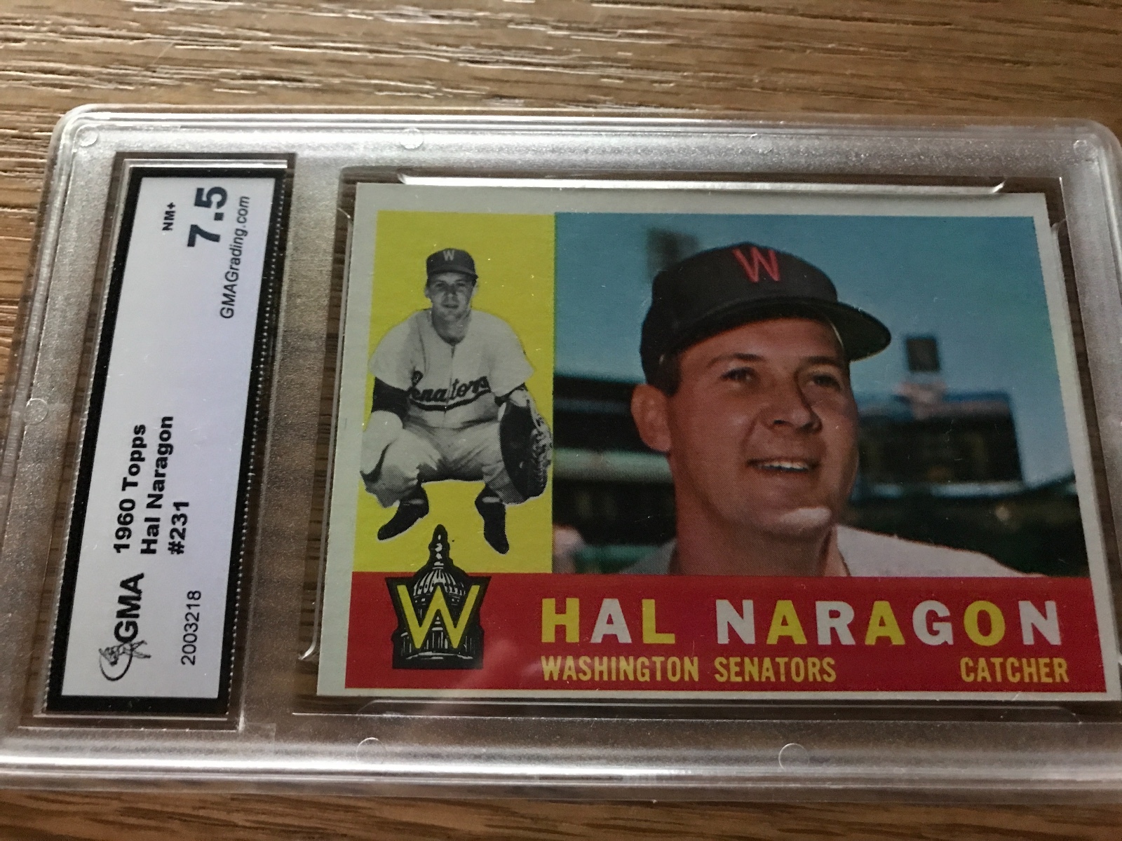 1960 Topps Hal Naragon #231 GMA 7.5 Senators Nice Card | eBay