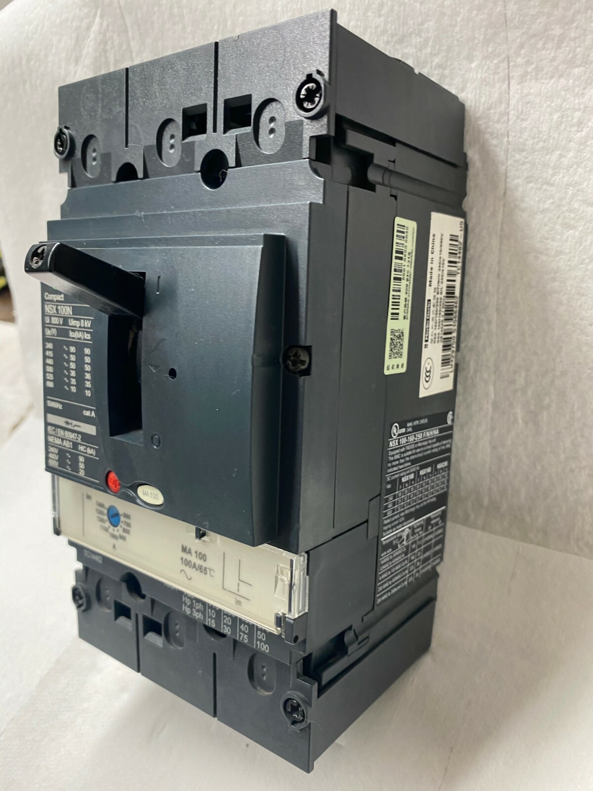Schneider Circuit Breaker Compact NSX100N-MA-100A 3pole 3P 100 A ...