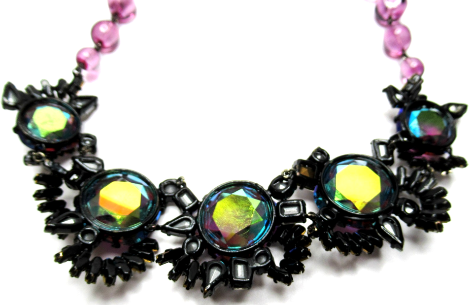 FRANCIS WINTER For CHRISTIAN DIOR Amazing Rhinestone Glass Necklace W ...