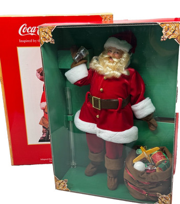 BK~ NIB BARBIE DOLL 1999 COCA COLA CHRISTMAS SANTA CLAUSE HOSPITALITY ...