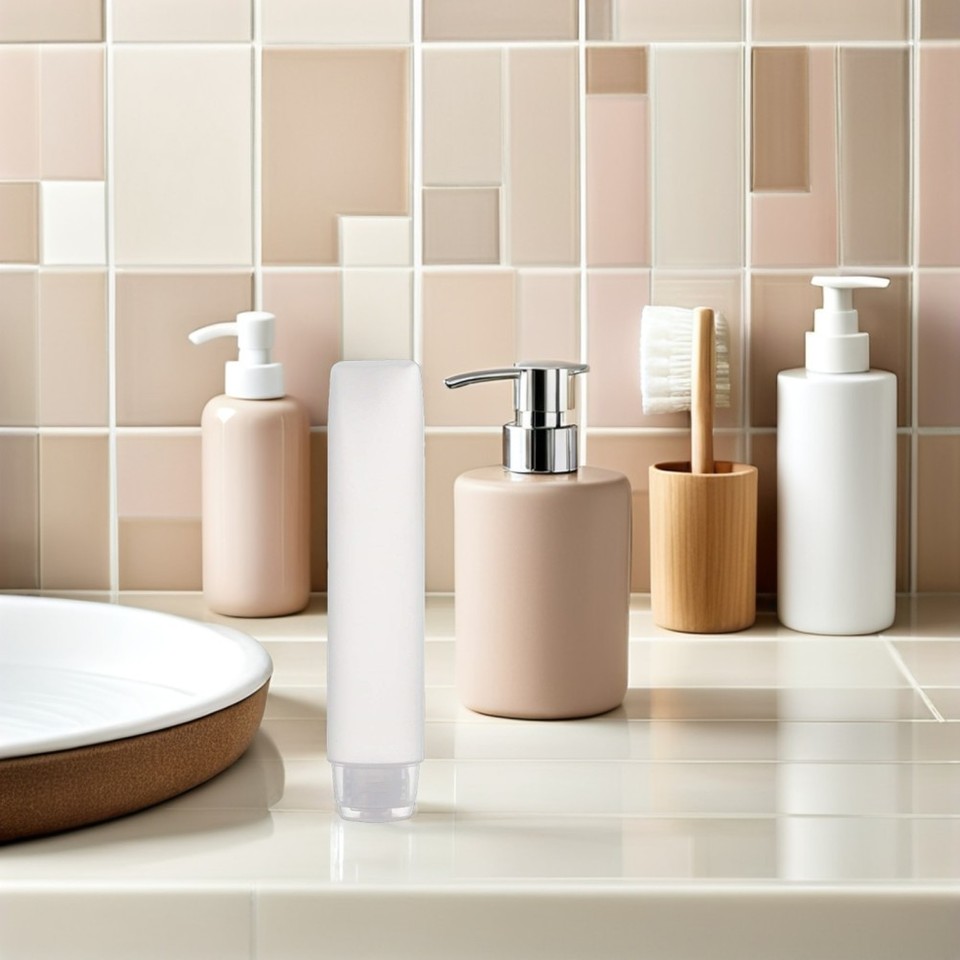 10pcs Travel Toiletries Bottles: Plastic Empty Travel Size Containers ...