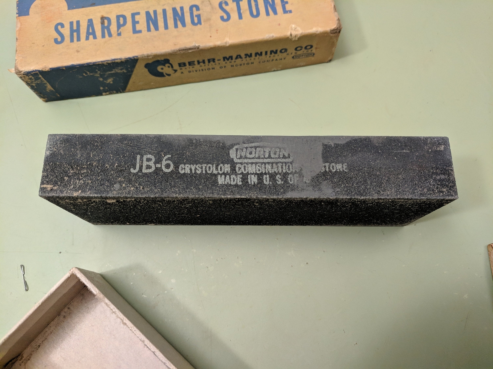 NORTON Behr-Manning Sharpening Stone JB 6 Crystolon Combination Stone F ...