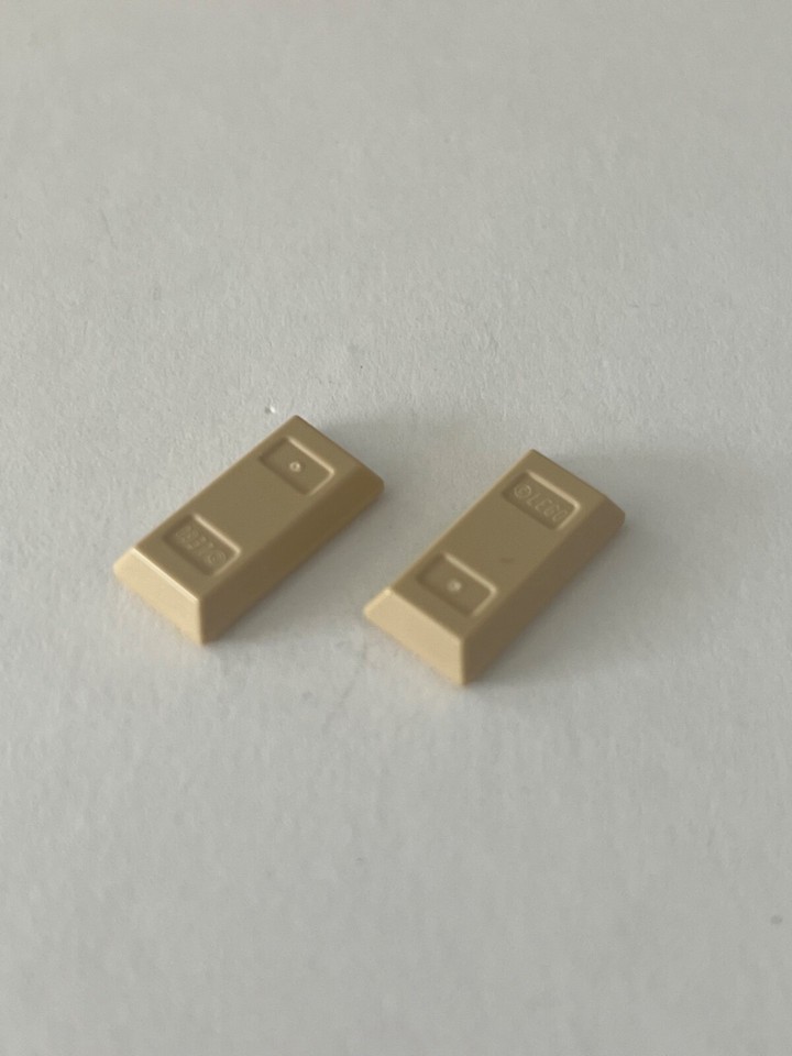 LEGO parts 99563 (2pcs) Minifigure, Utensil Ingot Bar Gold | eBay