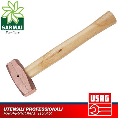 USAG 390 MAZZETTA MARTELLO MAZZUOLA A DOPPIA TESTA QUADRA PIANA IN RAME ...