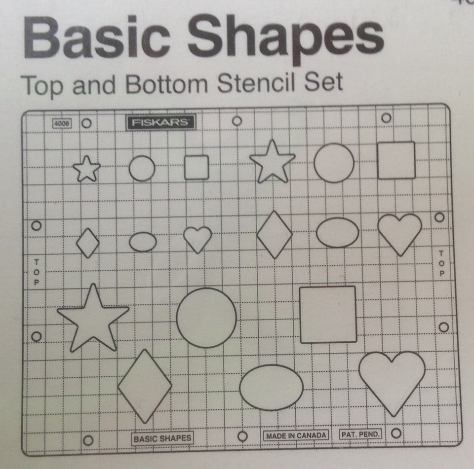 Fiskars ShapeBoss Embossing Stencil Set - Basic Shapes - 4006 - NEW | eBay