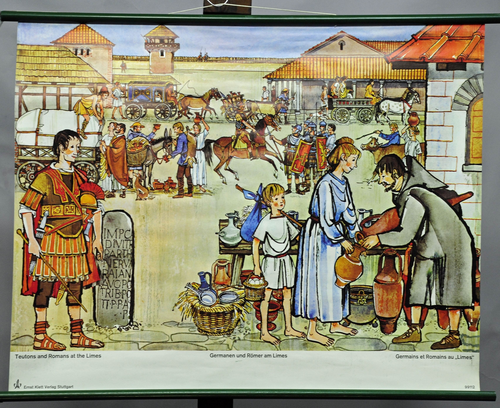 Teutons Romans Life at the Limes History Poster Vintage Rollable Wall ...