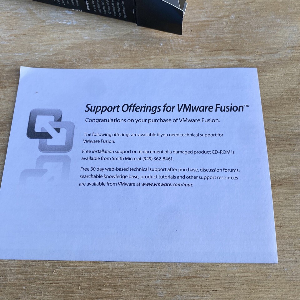 VMWare Fusion 1.0 for Mac | eBay