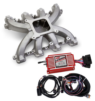 skspeed LS Carb Conversion Holley 300-132 Single Plane Intake/MSD 6014 ...