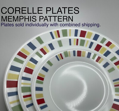 Individual CORELLE MEMPHIS dishes, 6.75, 8.5, 10.25 | eBay