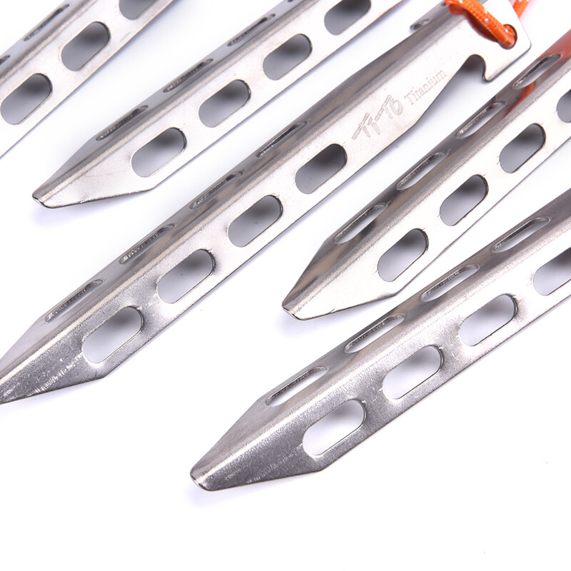 Titanium Tent Stakes Lightweight Snowfield V Shape Metal Not Rust Tent ...