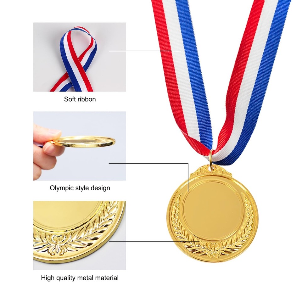 10 Pcs Médaille en Métal dOr pour Enfants - Récompenses Vainqueurs pour ...
