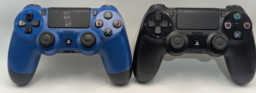 2 Sony PlayStation 4 PS4 DualShock Black & Dark Blue Controllers OEM | eBay