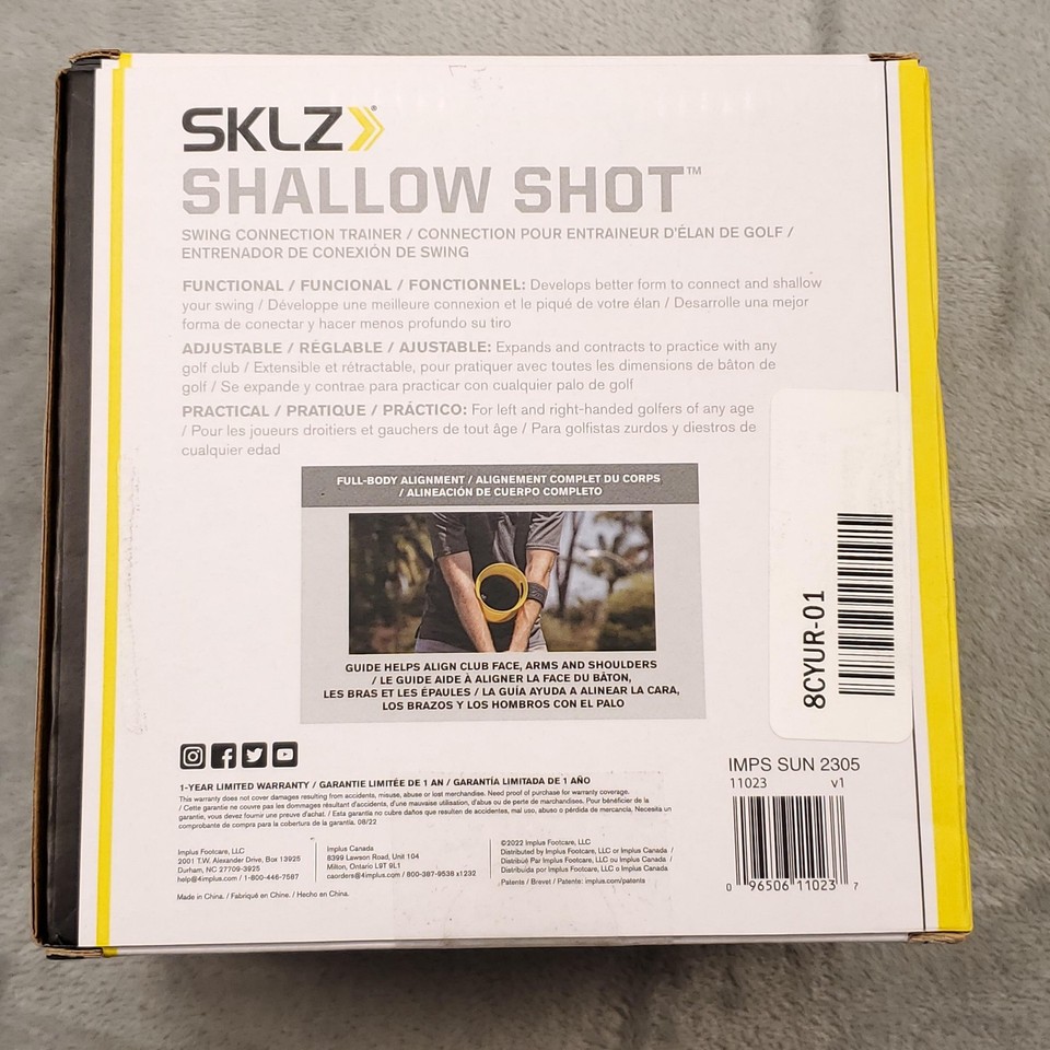 SKLZ Shallow Shot Swing Connection Trainer Golf Training Aid Alignment ...